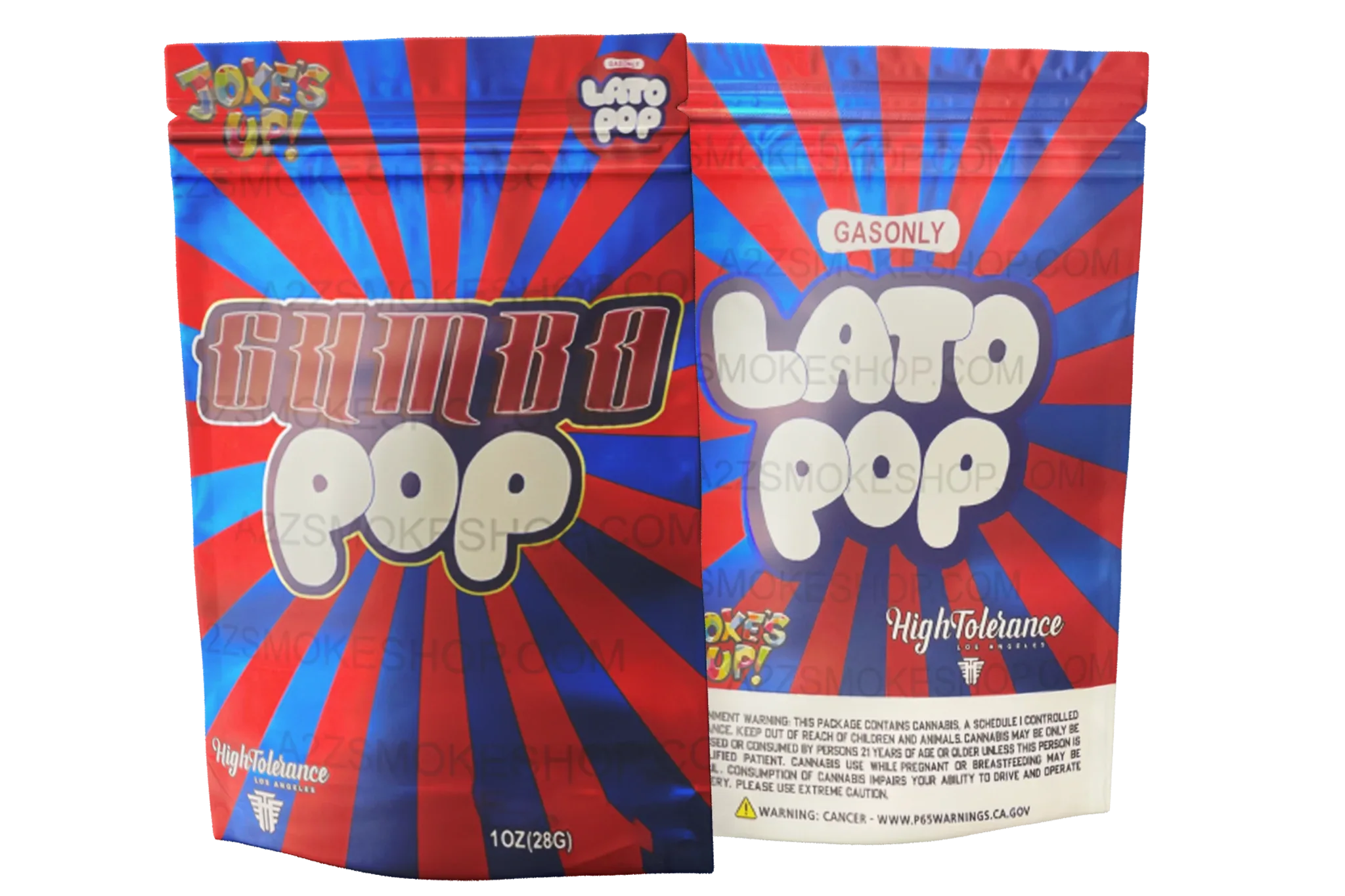 Jokes UP Lato Pop Gumbo High Tolerance 1 OZ 28G Mylar bag 50 Count ...