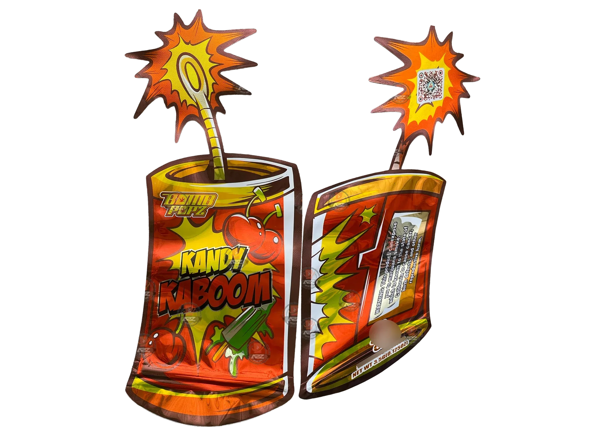 Kandy Kaboom Mylar Bag 3.5G Holographic Cut out Candy – Black Unicorn Hub