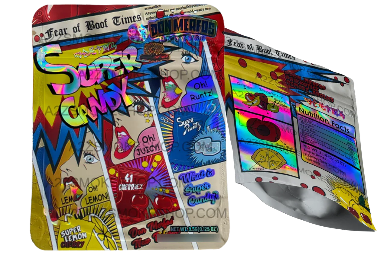 Don Merfos Exotics Super Candy Mylar bag 3.5g Holographic – Black ...