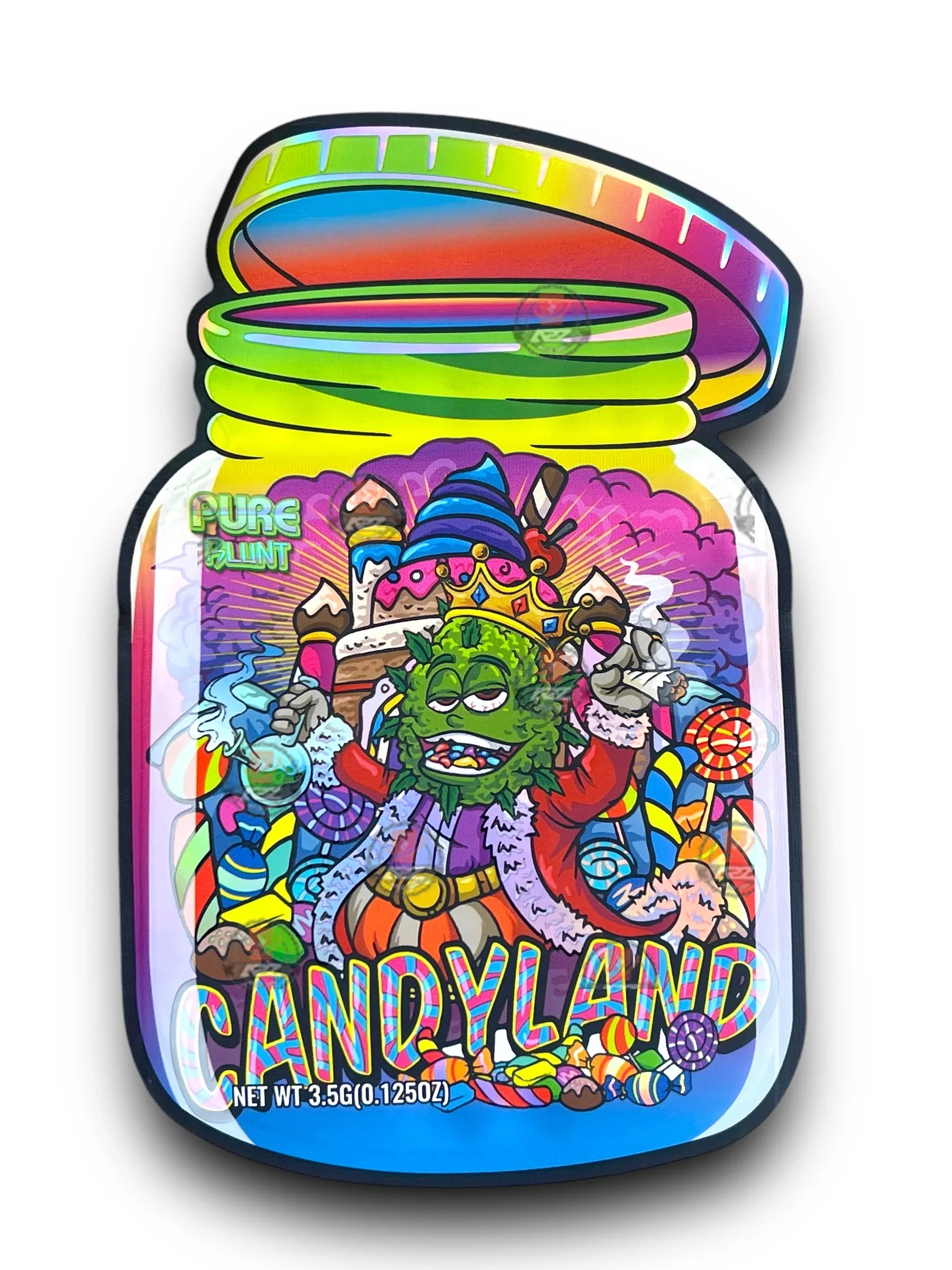 Pure Blunt Candy Land Mylar Bags 3.5g Holographic – Black Unicorn Hub