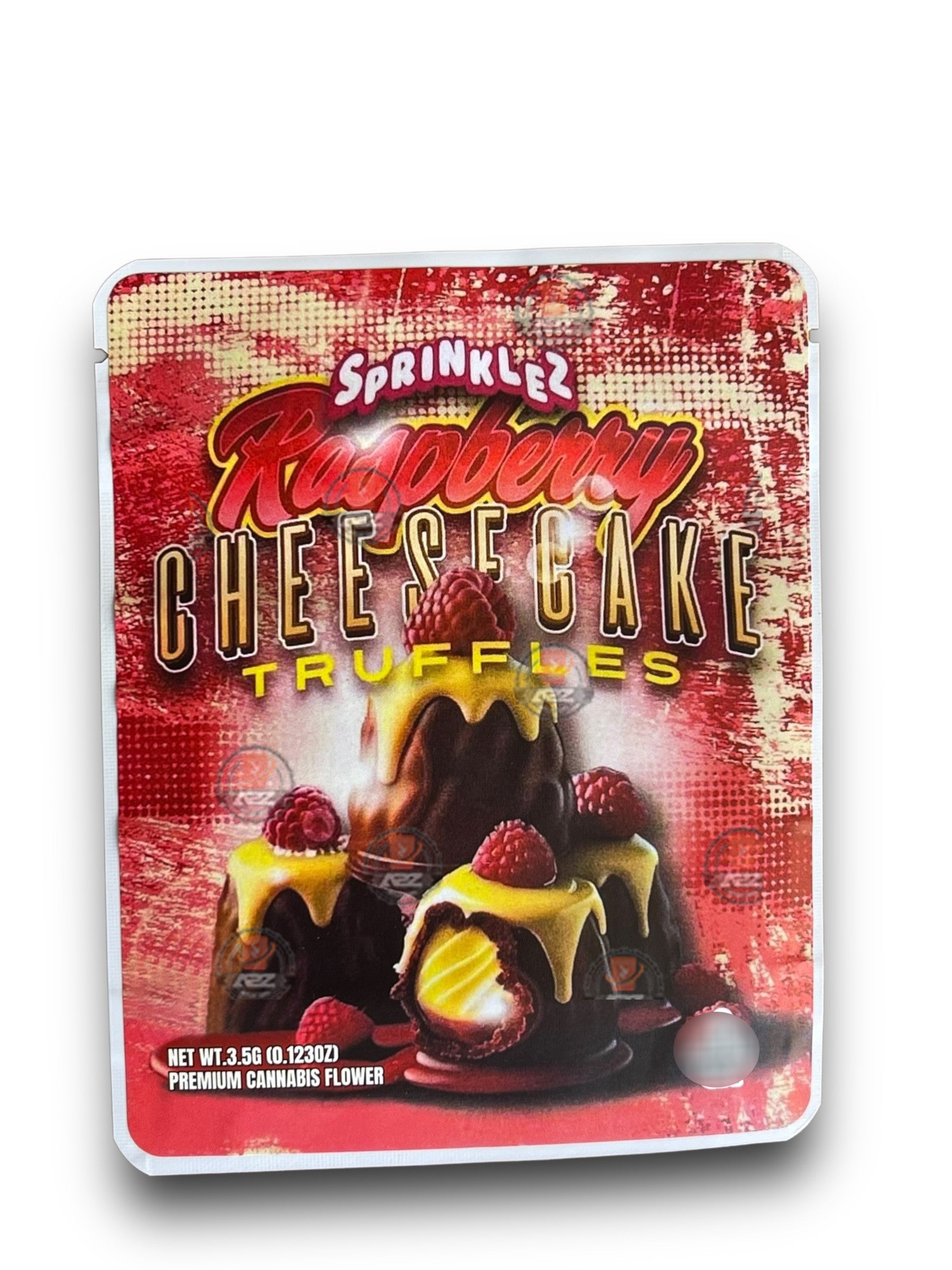 Raspberry Cheesecake Truffles 3.5G Mylar Bags -With stickers and label ...