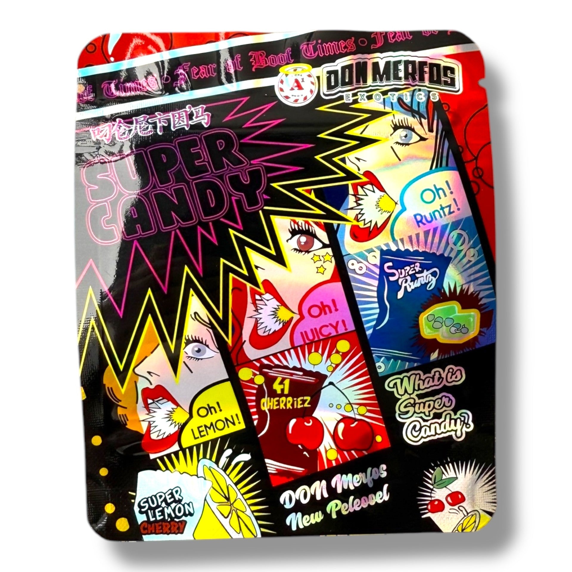 Don Merfos Super Candy Mylar Bag 3.5g Super Lemon Cherry – Black ...